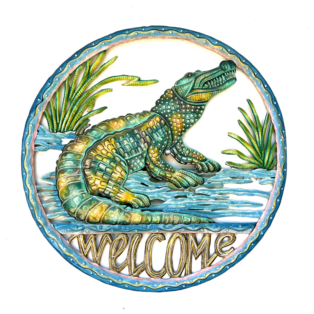 Large Realistic Gator Round (Welcome) – Papillon Wholesale