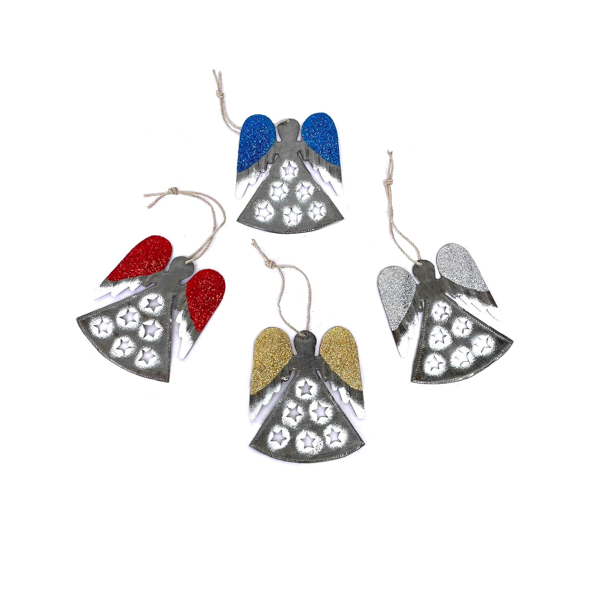 Set of 4 Glitter Flat Angels #2 – Papillon Wholesale