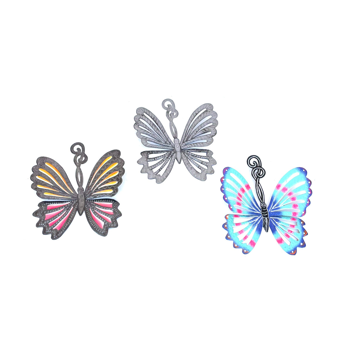 Pascal- Set of 3 Butterfly Metal Art – Papillon Wholesale