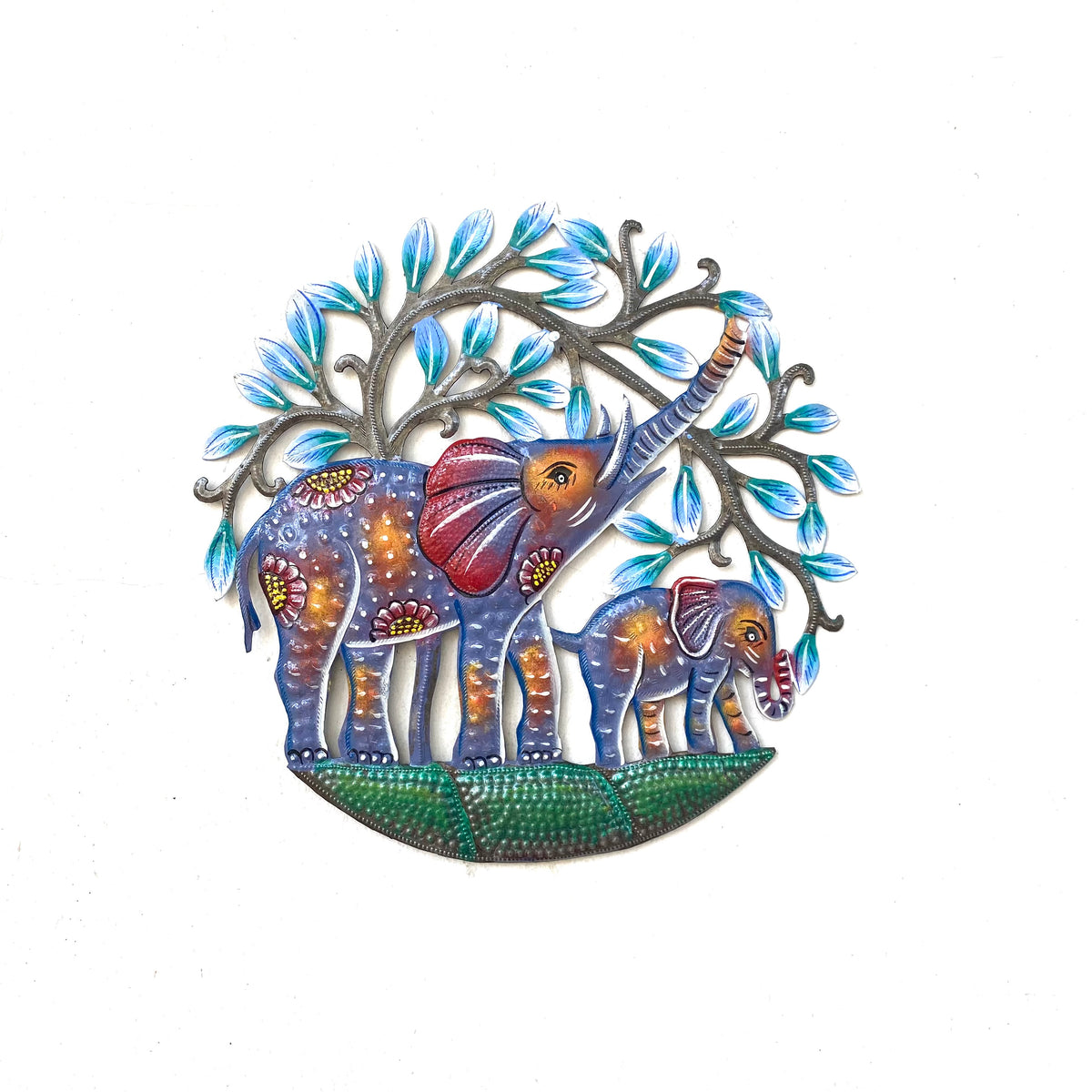 Medium Elephants in Blue Trees – Papillon Wholesale